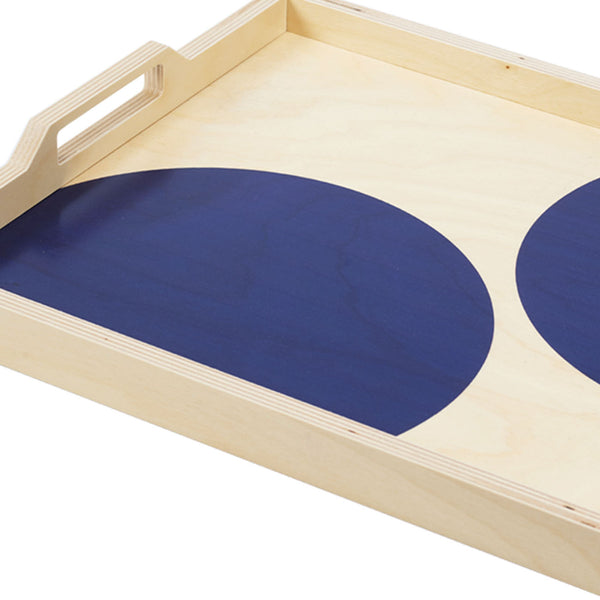navy dot serving tray | wolfum
