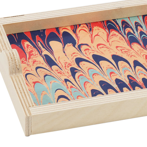 navy marble mini tray | wolfum