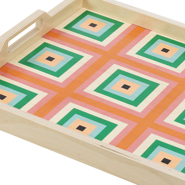 squaresville rust serving tray | wolfum