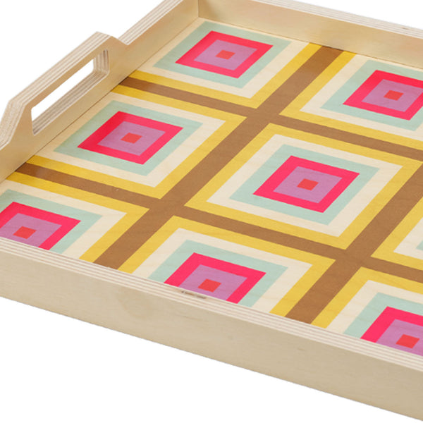 squaresville yellow serving tray | wolfum