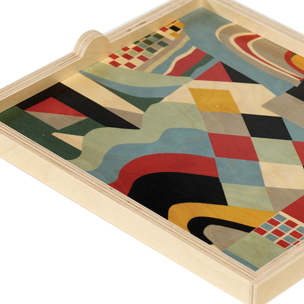 Paloma Rust Square Tray | wolfum