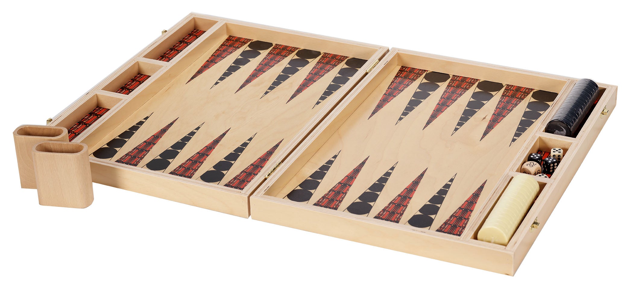 Negative dot tabletop backgammon set | wolfum