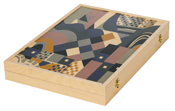 Paloma teal tabletop backgammon set | wolfum