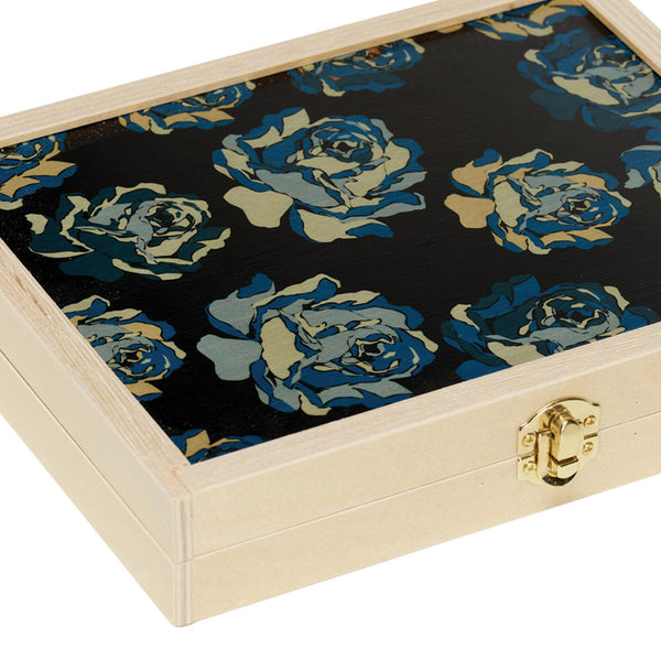 Rose Blue Travel Backgammon | wolfum