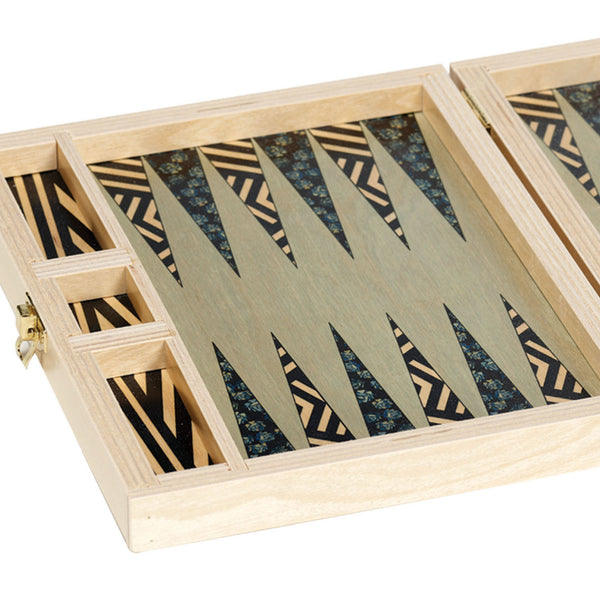 Rose Blue Travel Backgammon | wolfum