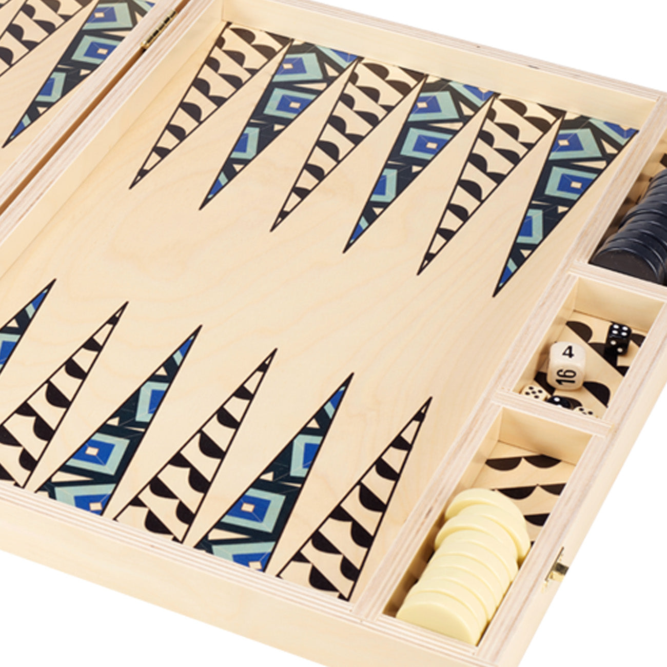 alma blue tabletop backgammon | wolfum