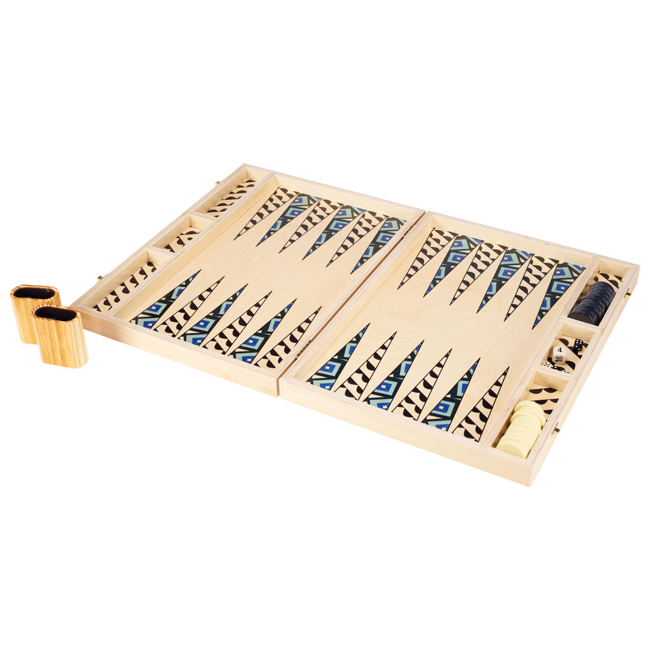 alma blue tabletop backgammon | wolfum