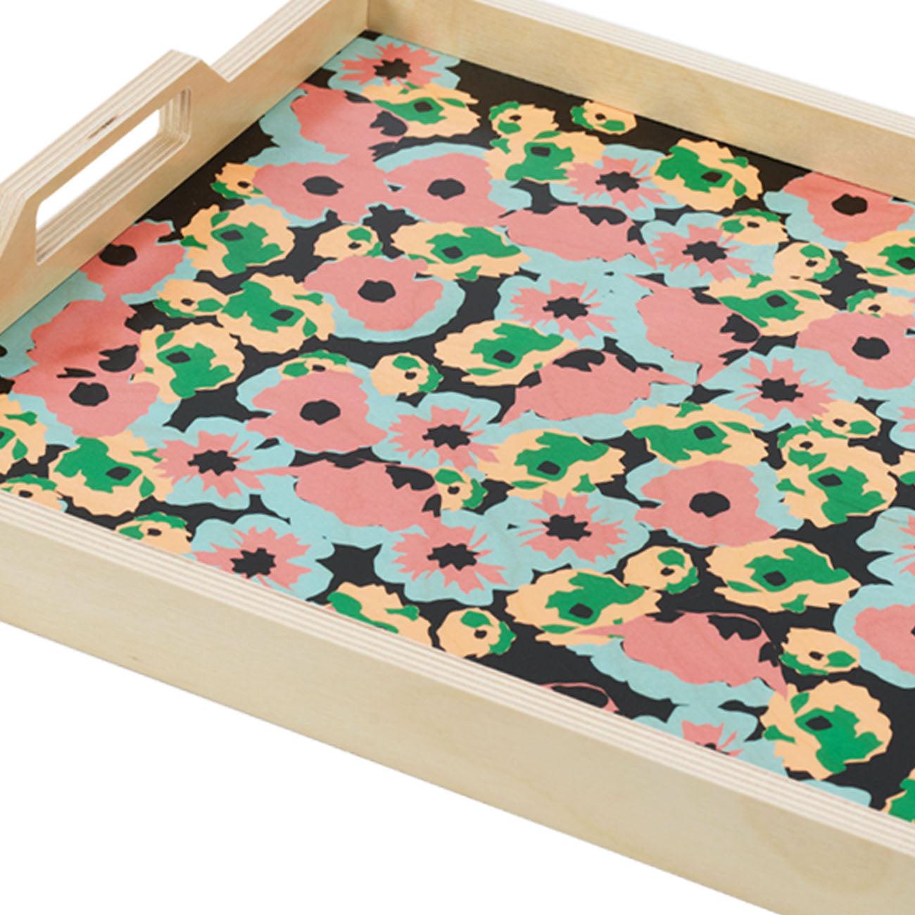 poppy black serving tray | wolfum