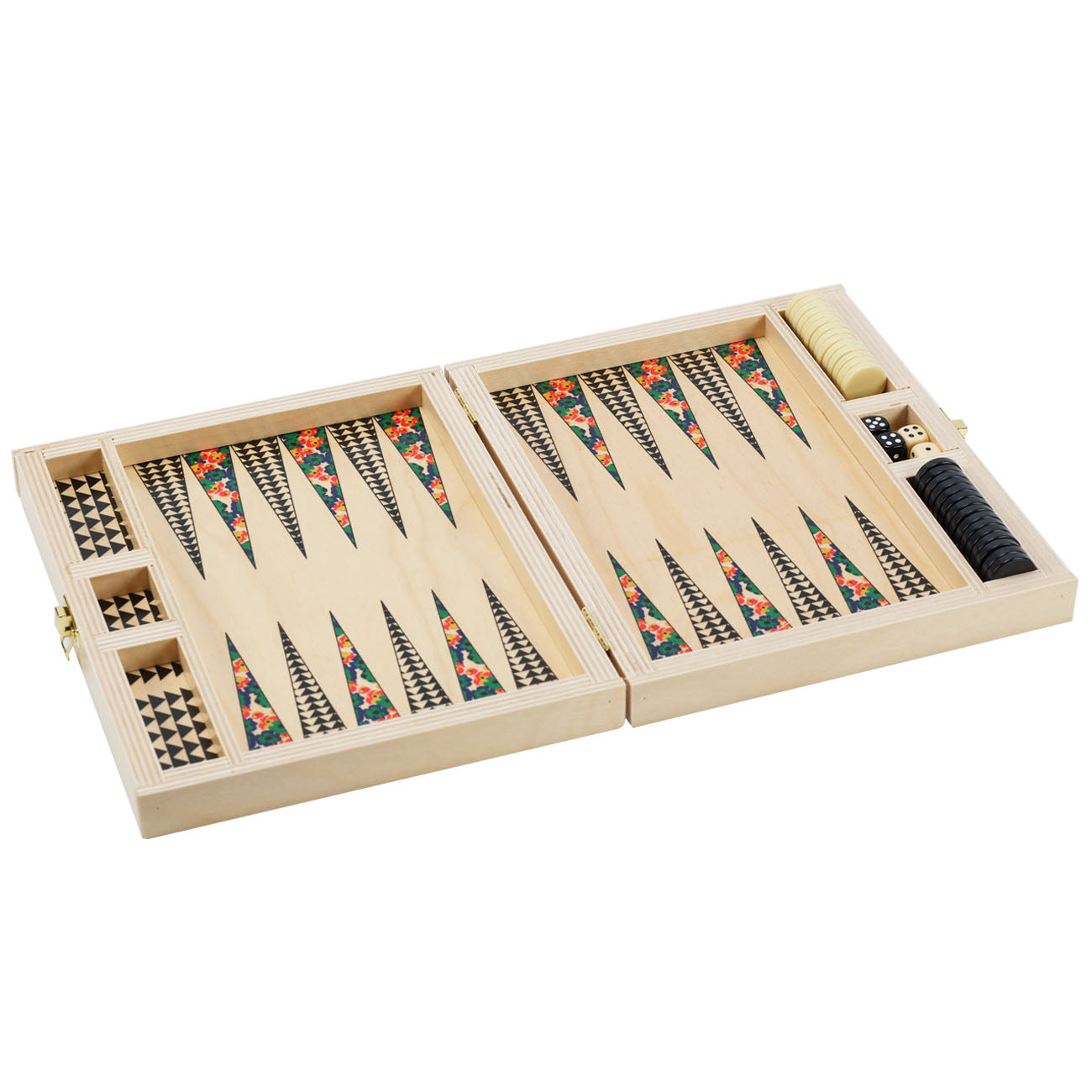 poppy green travel backgammon | wolfum