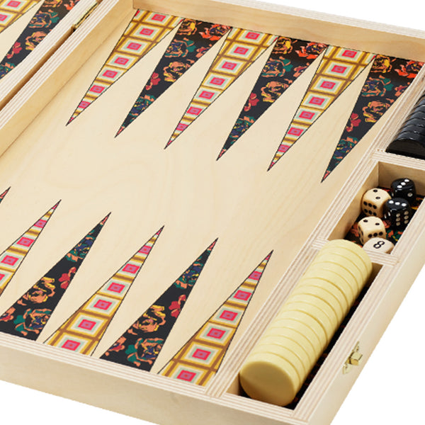 squaresville yellow tabletop backgammon | wolfum