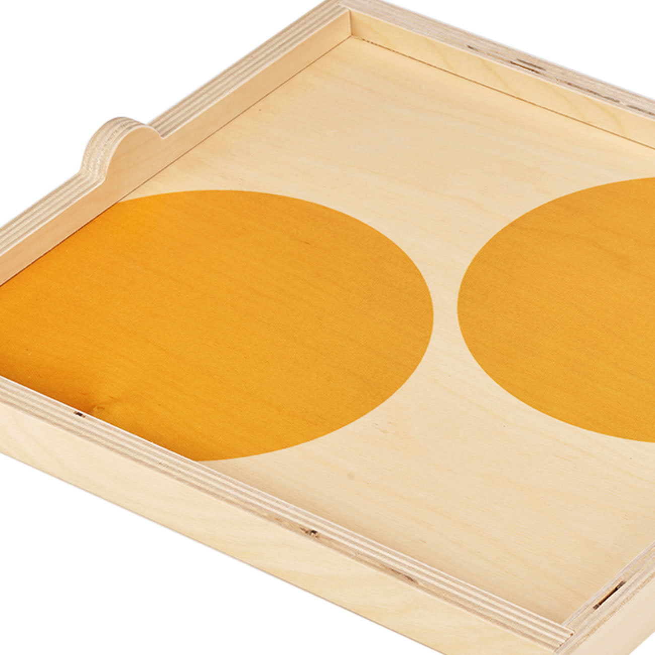 yellow dot square tray | wolfum