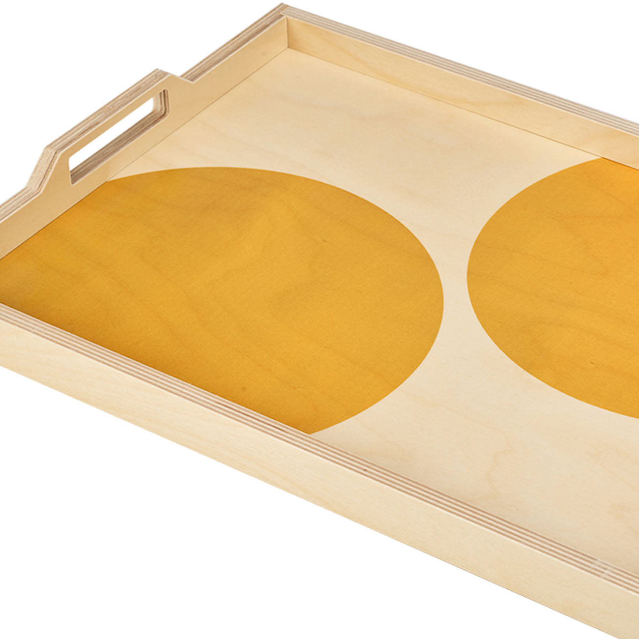 yellow dot serving tray | wolfum